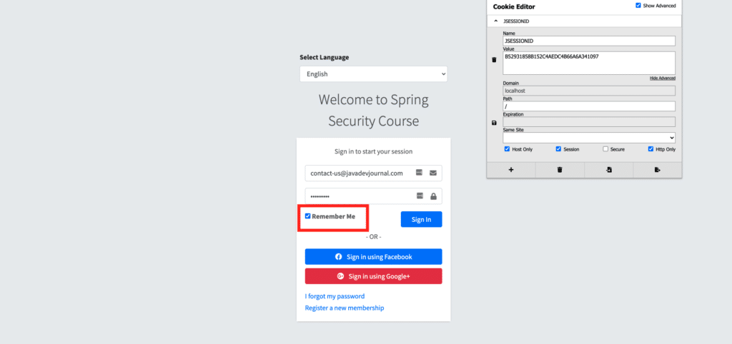 Spring Security Remember Me Example | Java Development Journal
